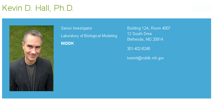 Dr. Kevin D Hall. Dinámica de pérdida de peso. – Laboratorio Fisiología ...